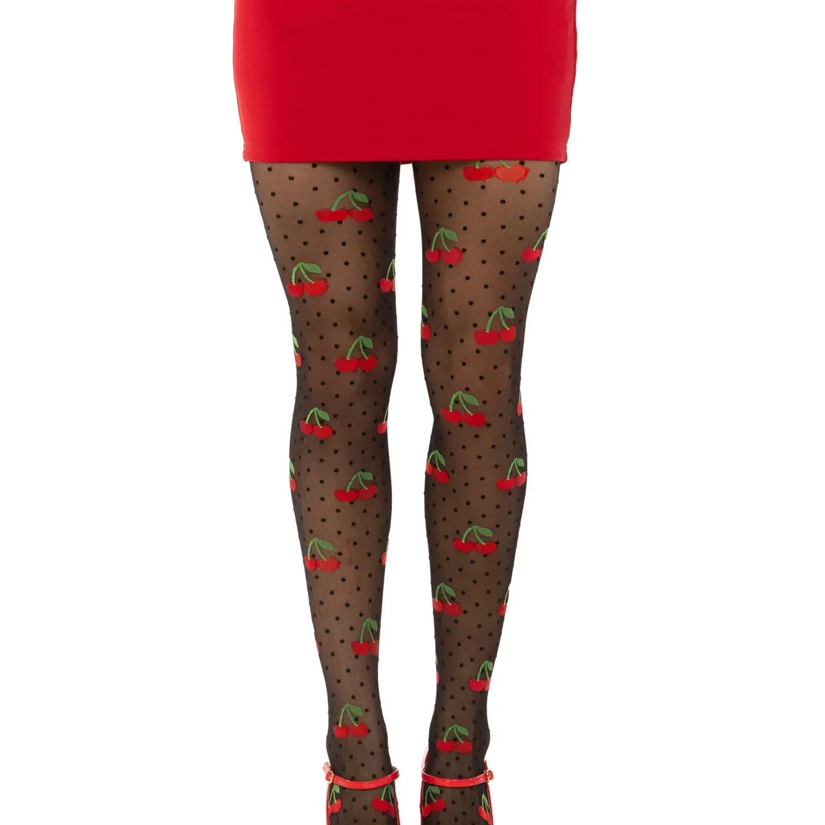 Flirty Cherry Pie Dotted Tights - Leg Avenue – SinCity Playwear