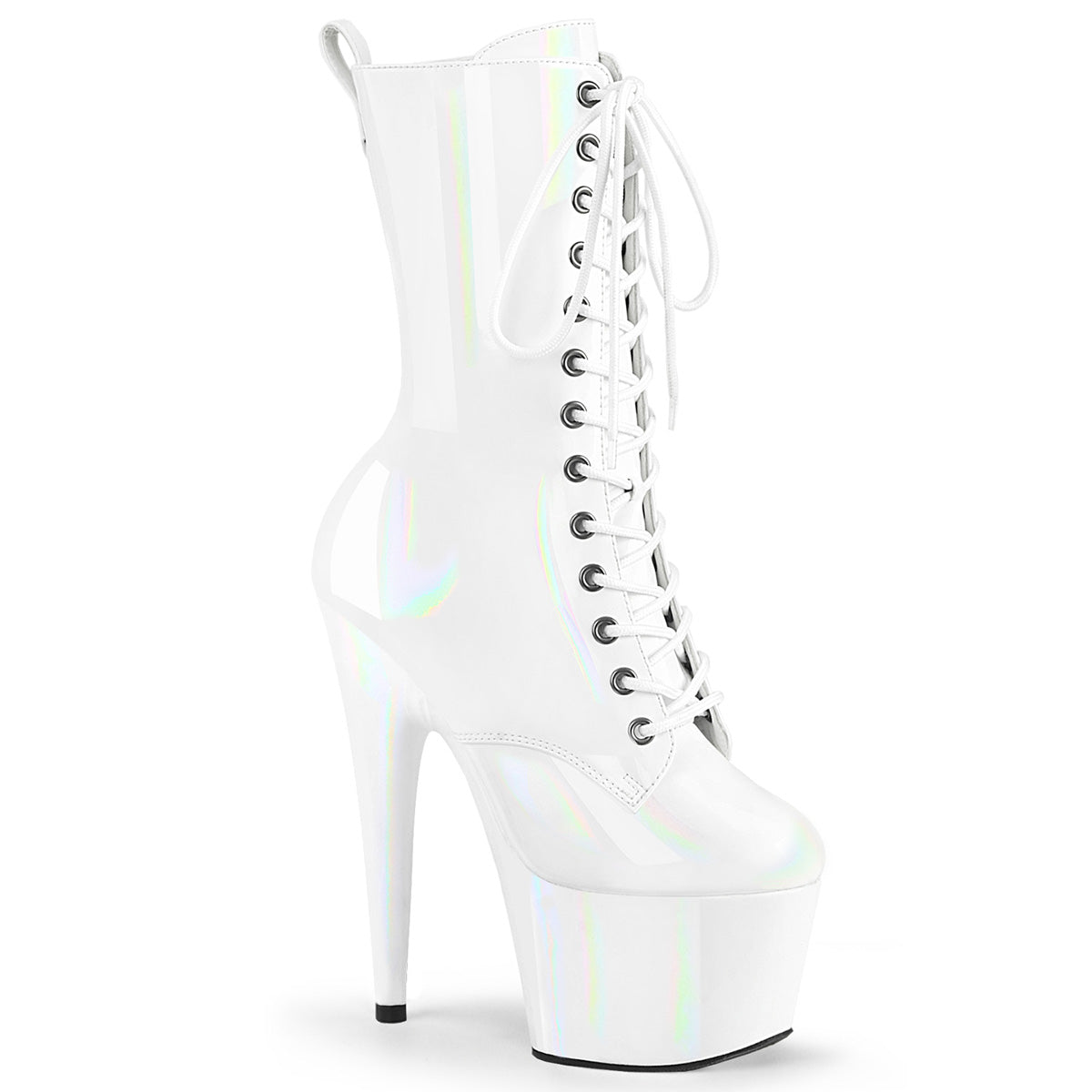 Pleaser Adore-1040WR-HG Holographic Lace-Up Front Ankle Boot – SinCity ...